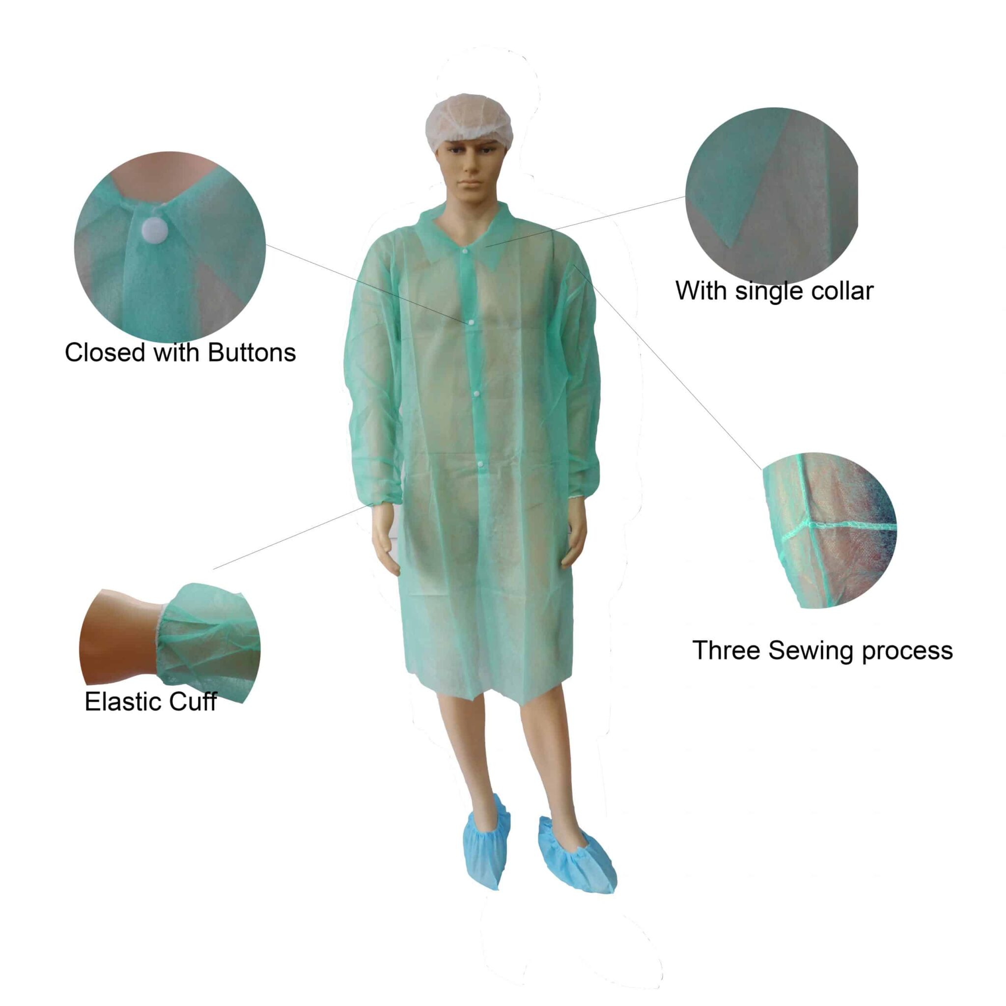 Lab Coats | Disposable PP non-woven lab coat - YouFu Medical
