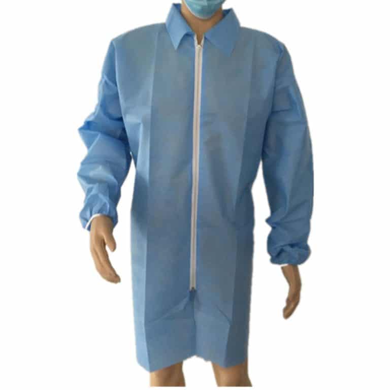 SMS non-woven short smocks with zipper - YouFu Medical