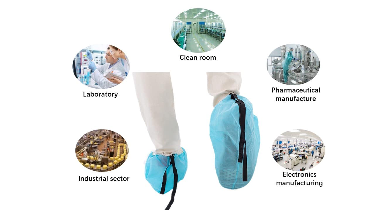 Disposable Machine-Made Shoe Cover w/Anti-Static & Conductive Strip ...