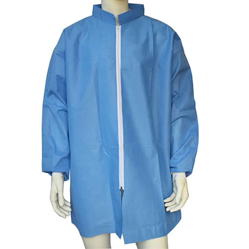 SMS non-woven short smocks with zipper - YouFu Medical