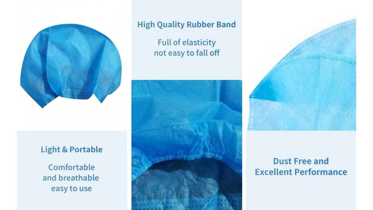 Latex-Free, Breathable PP Nonwoven Surgery Caps - Comfortable & Easy to ...