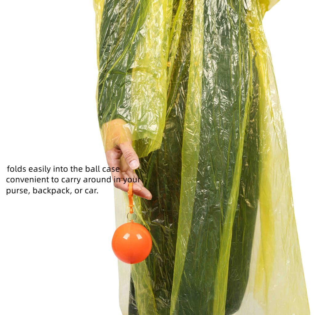 Durable PE Material Raincoat with Elastic Cuffs & Pullover for Daily Use